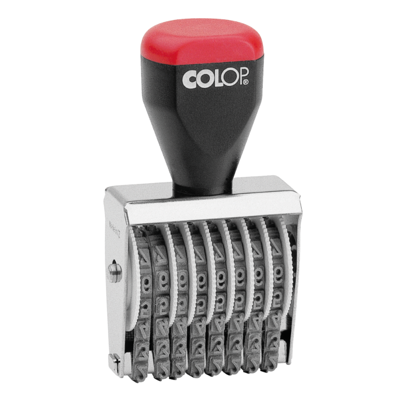 COLOP 12mm Adjustable Number Traditional Rubber Stamp - Stamps Direct Ltd