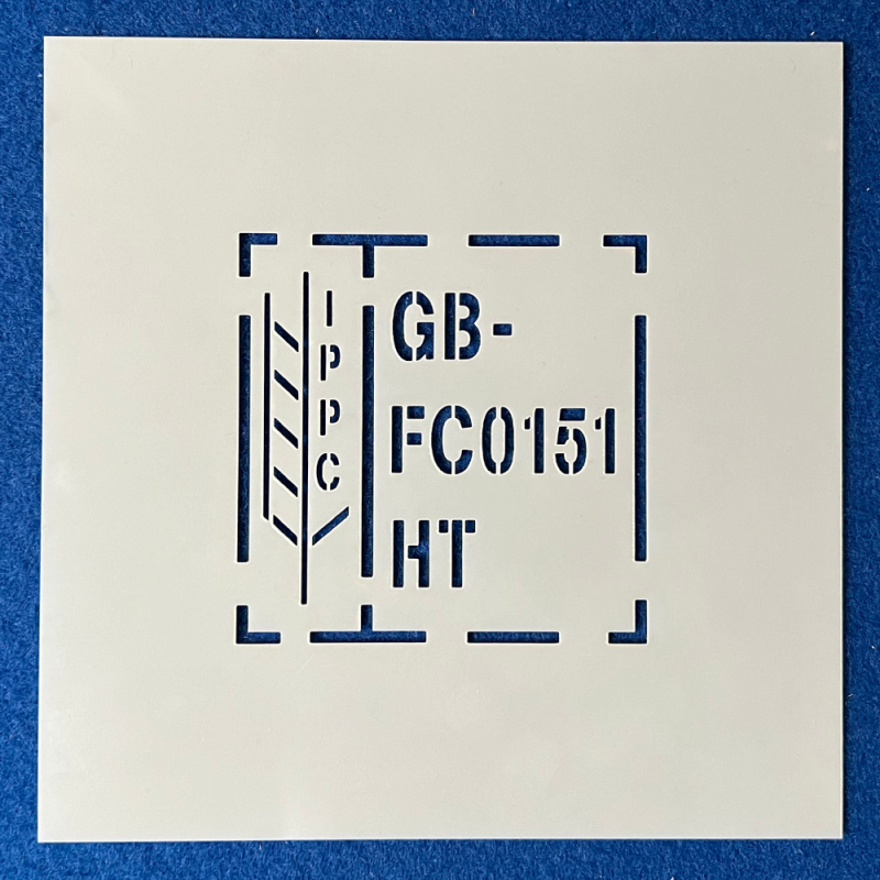 IPPC - ISPM 15 Stencil - 75 x 75mm - Stamps Direct Ltd