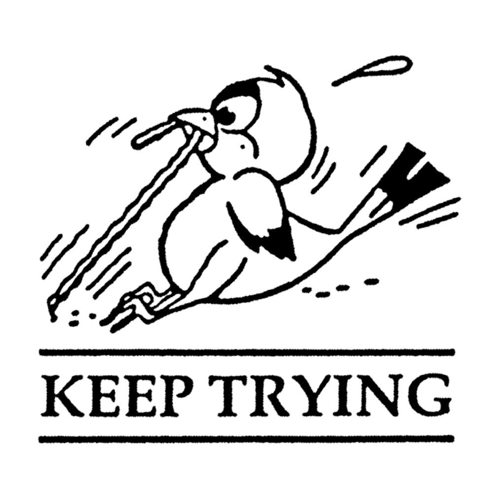 Keep Trying Rubber Stamp - Stamps Direct Ltd