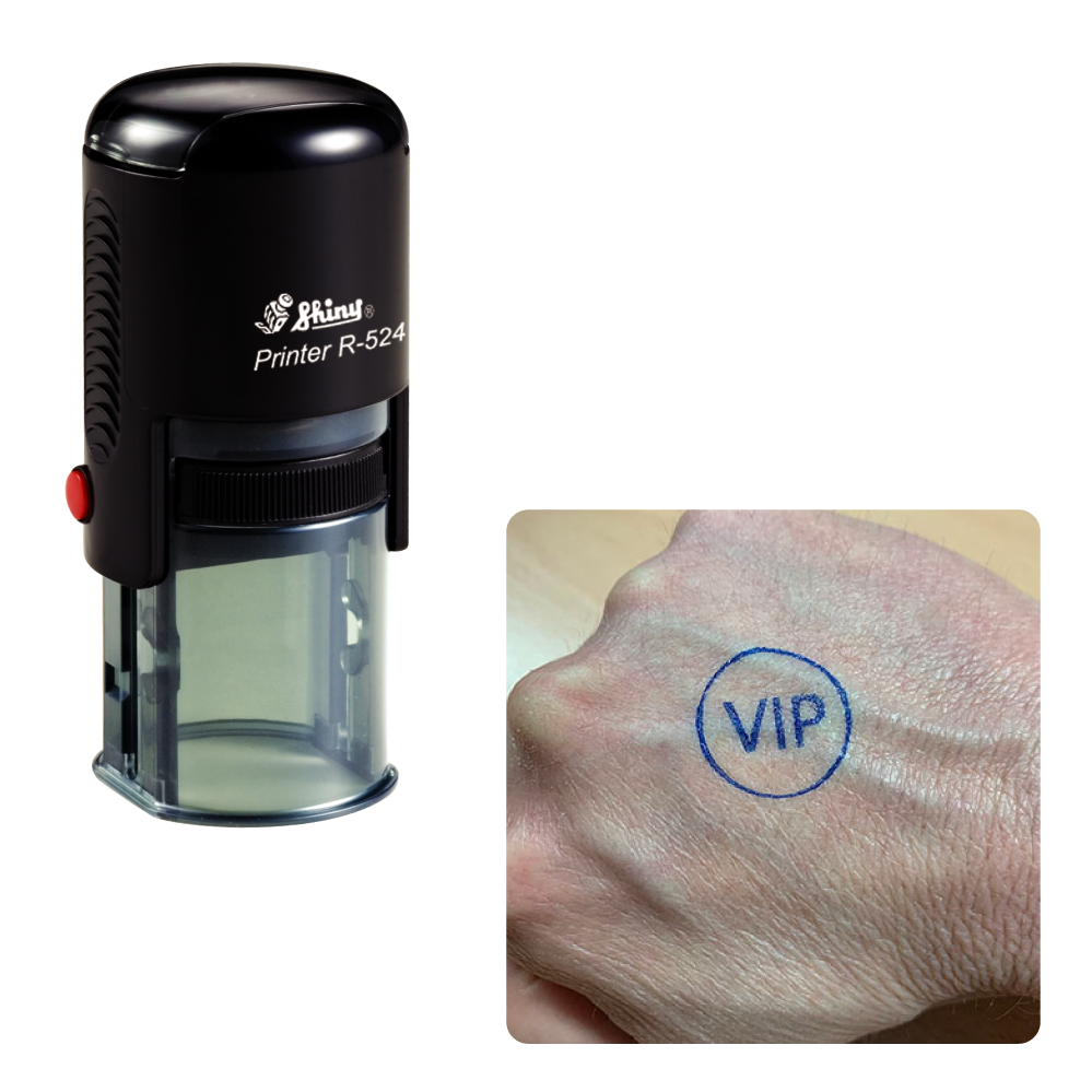 Self-inking Hand Stamp - 22mm Circular - Stamps Direct Ltd