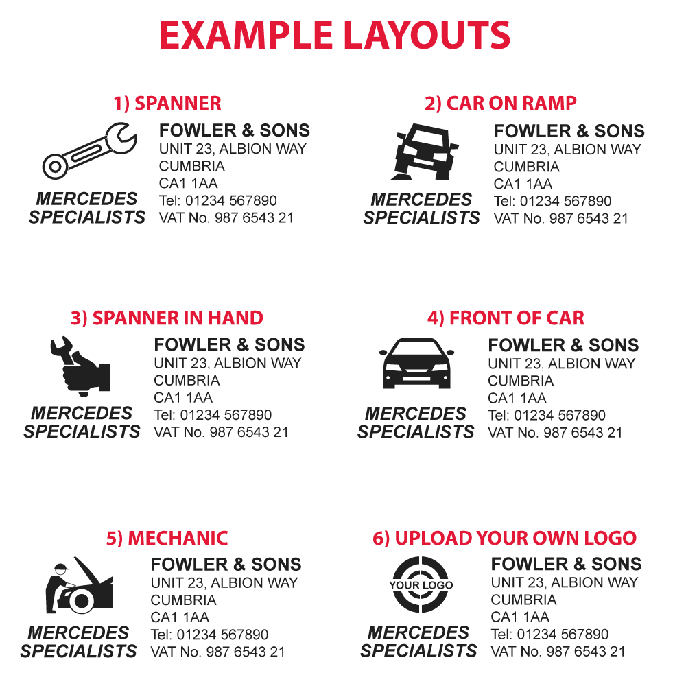 Mercedes Service Book Stamp - Stamps Direct Ltd