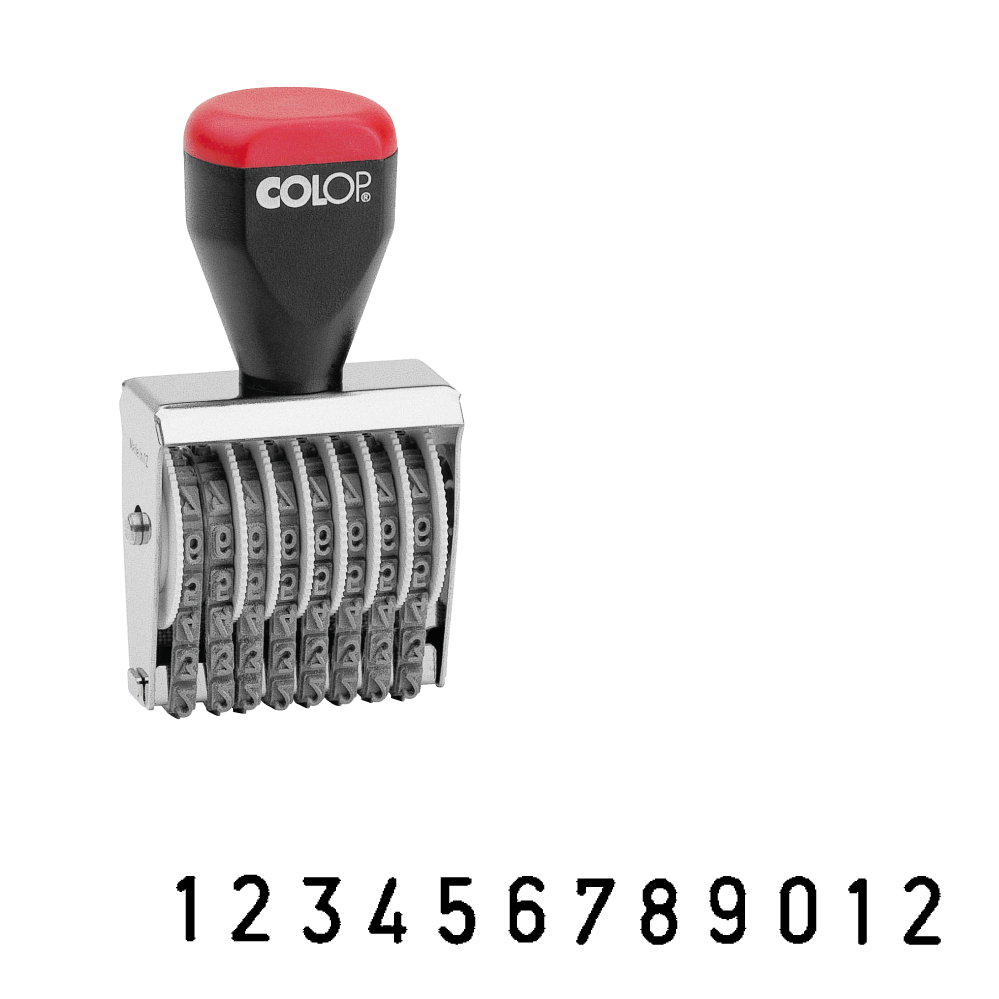 COLOP 4mm Adjustable Number Traditional Rubber Stamp - Stamps Direct Ltd