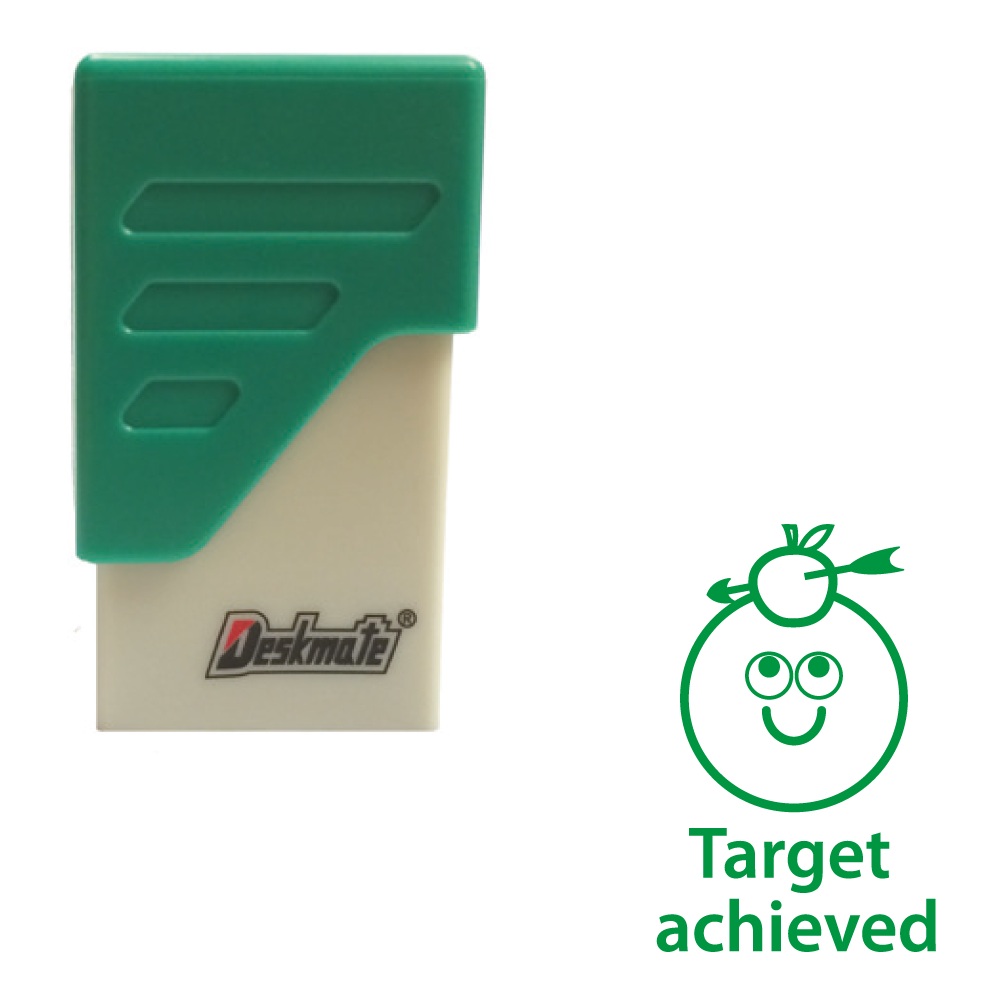 Target Achieved Pre-inked Square Deskmate Stamp - Stamps Direct Ltd