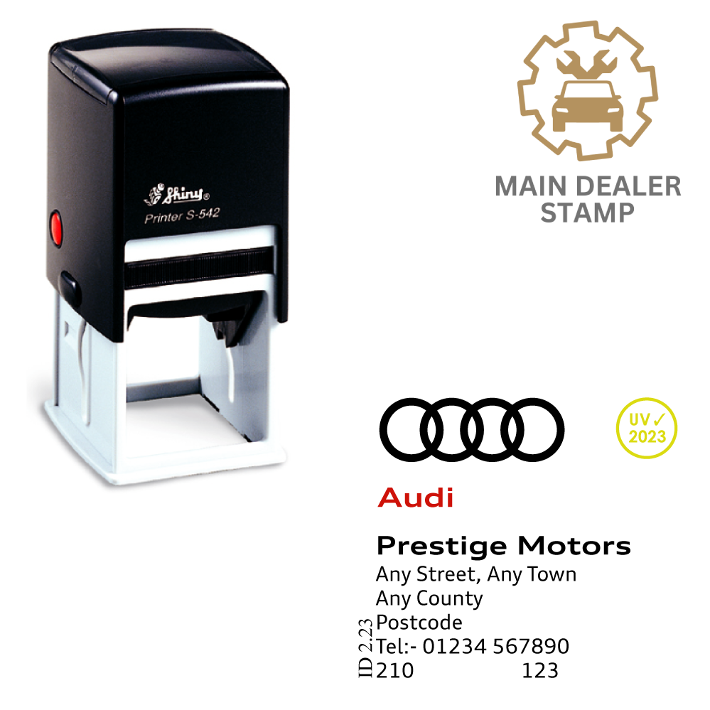 Shiny Custom Self-Inking Audi Main Dealer Service Book Stamp - Stamps ...