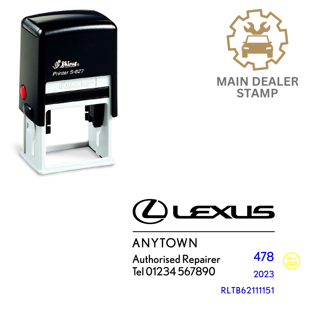 Lexus Main Dealer Service Stamp - Stamps Direct Ltd
