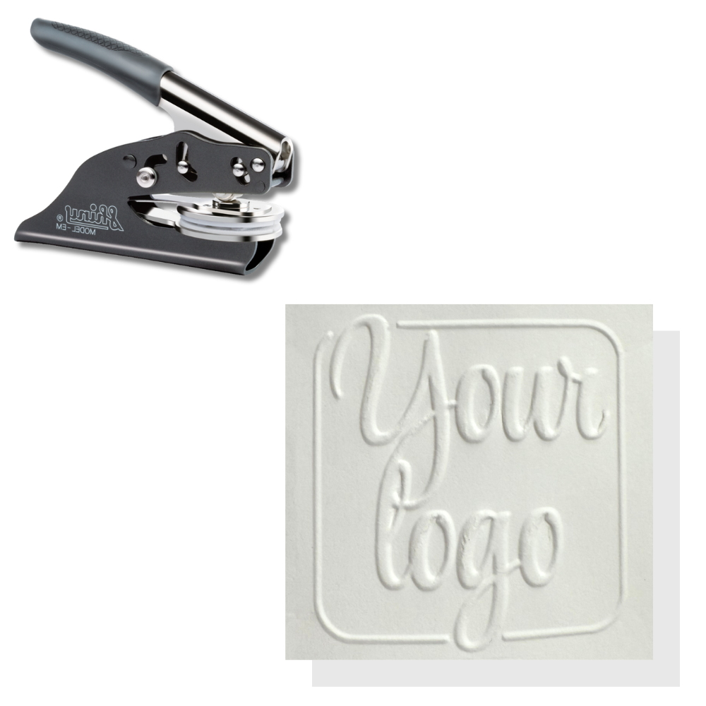 Shiny EM Custom Pocket Embossing Seal - Custom Artwork/Logo only - 40 x ...