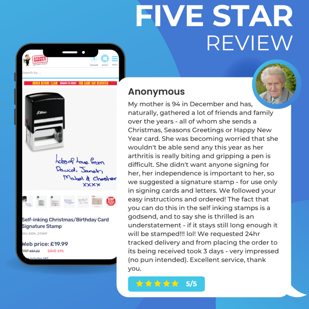 Long Signature Stamp - Stamps Direct Ltd