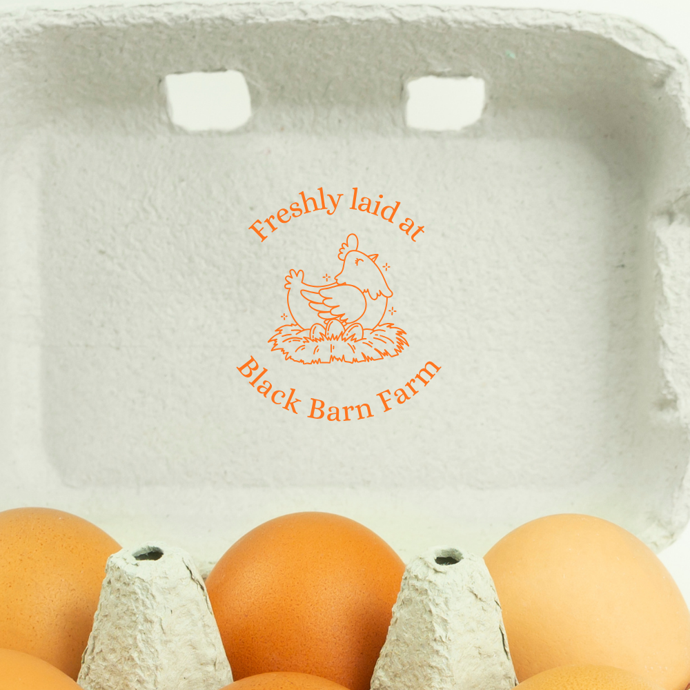 Custom Egg Box Self-inking Stamp - Stamps Direct Ltd