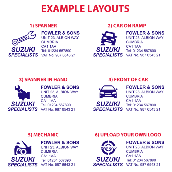 Suzuki Service Book Stamp - Stamps Direct Ltd