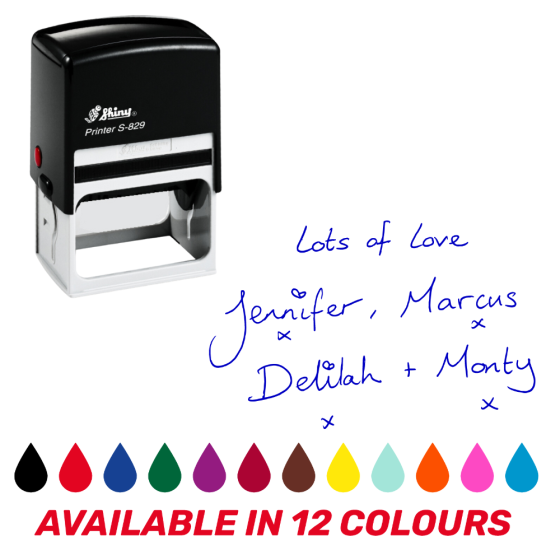 Large Self-inking Christmas/Birthday Card Signature Stamp - Stamps ...