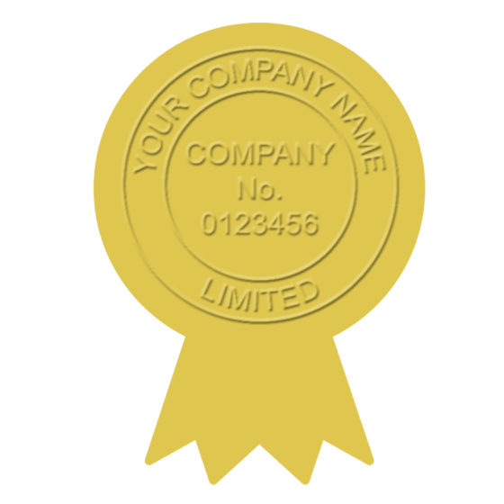 Gold with Tail Self-adhesive Embossing Wafers - Stamps Direct
