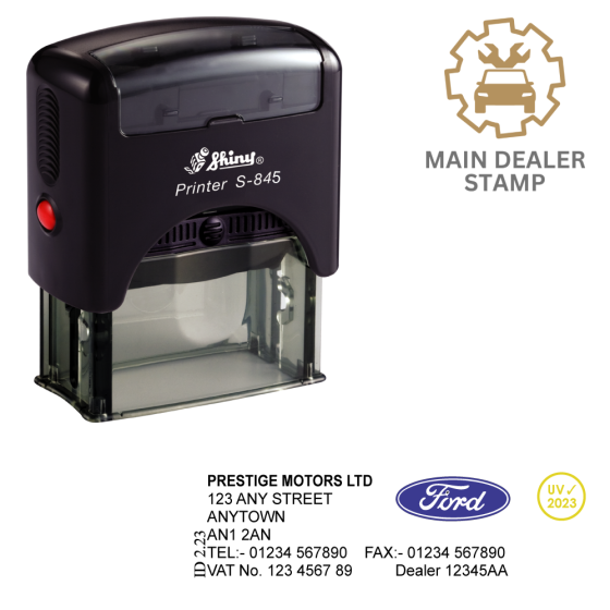 Shiny Custom Self-Inking Ford Main Dealer Service Book Stamp - Stamps ...