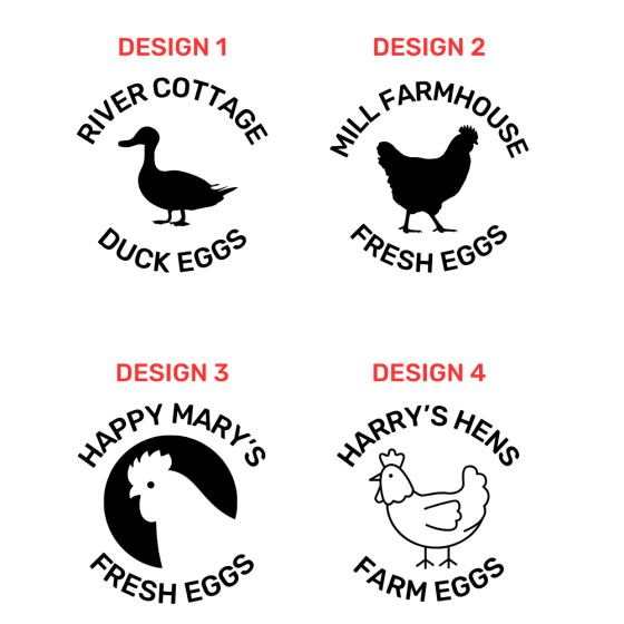 Custom Text and Image Pre-inked Easy Egg Stamp (Ink certificated by FDA ...