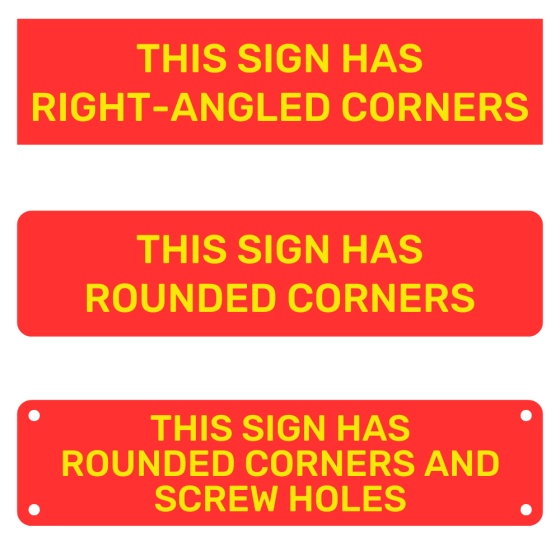 Customised Printed Plastic Sign - FULL COLOUR - 300 x 75mm - Stamps ...
