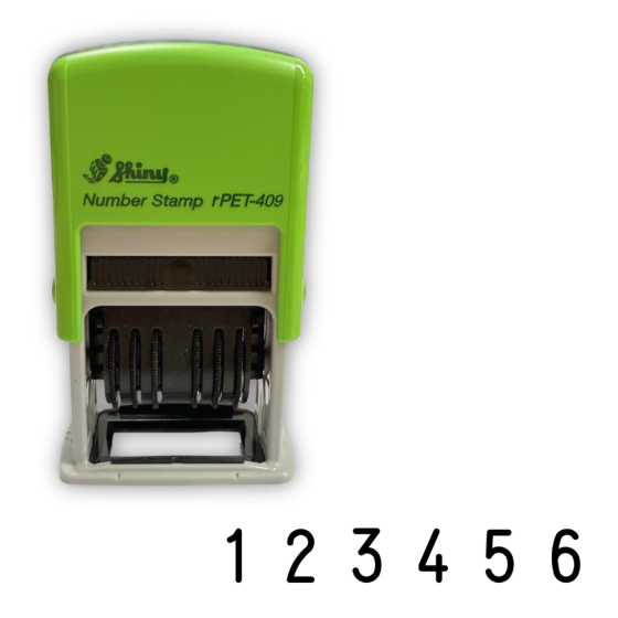 Self-inking Number Stamp 4mm rPET-409 - Stamps Direct Ltd