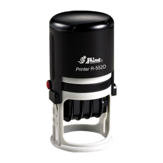 Shiny R-552D 50mm Custom Circular Self-Inking Rubber Dater Stamp ...