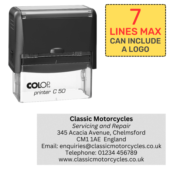 Colop 50 Self-Inking Rectangular Stamps | Buy at Stamps Direct