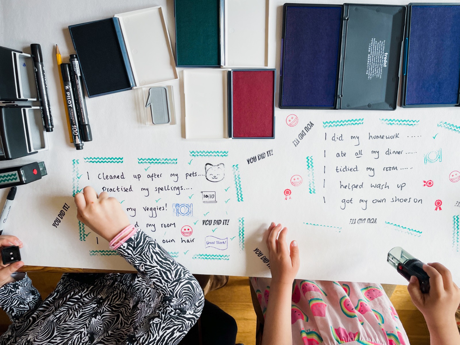 How To Make A Motivational Chart For Your Children - Stamps Direct